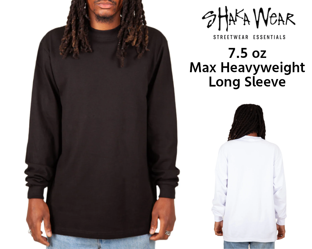 SHAKA WEAR (シャカウェア) マックスヘビーウェイト 長袖Tシャツ 7.5 oz Max Heavyweight Long Sleeve | アメカジ衣料 卸売り専用サイト ...